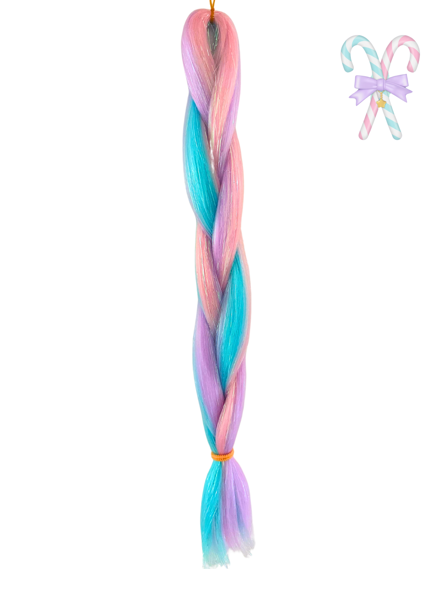 Cotton Candy Cane Braiding hair – braidinstyle